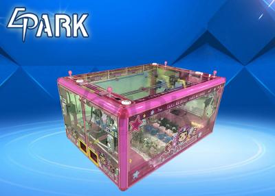 China Big Glass Box Crane Game Machine Coin Operated Pink Princess Stereo Sound System for sale