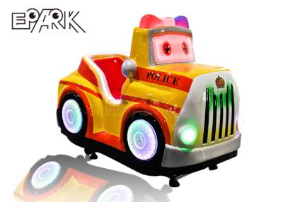 China Fiber Glass Luxury Yellow Police rocking car kids machine coin kiddie ride swing on toys for children for sale