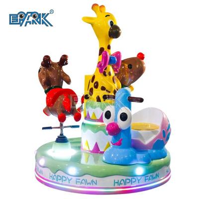 Cina La giraffa della vetroresina della luna park allegra va giro a gettoni per i bambini 3 giocatori in vendita