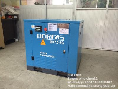 China Refrigerar de ar giratório dobro do compressor de ar do parafuso 10hp 0.8Mpa 1.2m3/Min BK7.5-8G à venda