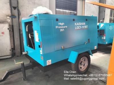 Cina uso portatile di estrazione mineraria del motore diesel 385cfm del compressore d'aria 18bar con Jack Hammer in vendita