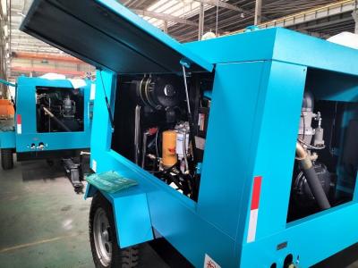 Cina uso portatile di estrazione mineraria del motore diesel 385cfm del compressore d'aria 18bar con Jack Hammer in vendita
