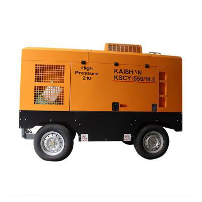 Cina Il compressore d'aria portatile della vite diesel di Antivari 550CFM del cellulare 14,5 in luoghi di perforazione svuota l'estrazione mineraria in vendita