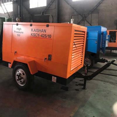 Cina Ruote mobili diesel 425CFM 10 Antivari del compressore d'aria della vite due in vendita