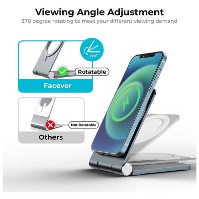 Cina Supporto regolabile del telefono dello scrittorio del supporto del caricatore del magsafe della lega di alluminio del ODM in vendita