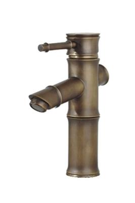 China Antique bamboo design bronze bathroom faucet, cool/hot control antique brass bathroom faucets for sale