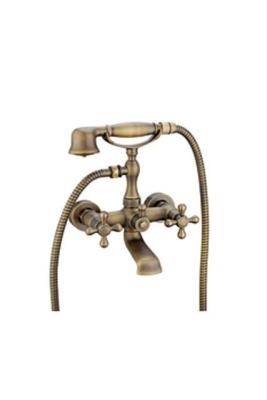 China Antique brass clawfoot tub faucet, Wott brand bathtub shower fixtures for sale