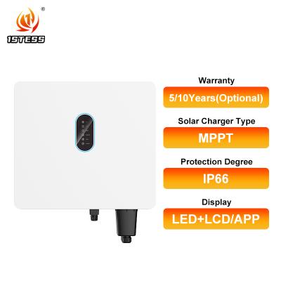 China 20kW IP66 Three-Phase Solar Inverter with MPPT High Voltage Pure Sine Wave 120-800V Battery for sale