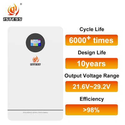 China Residential ESS Battery 25.6V 200Ah 5.12kWh with Touch Screen Control for sale