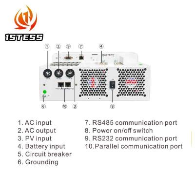 China Acceptable Input Voltage Range 170-280VAC For personal Computer 6.2kW Single Phase Solar Inverter with 48V Battery and MPPT for sale