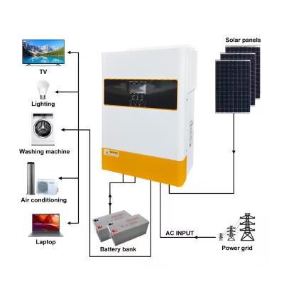 China 6.2kW Pure Sine Wave Hybrid Inverter Single Phase 48V Battery High Voltage MPPT for sale