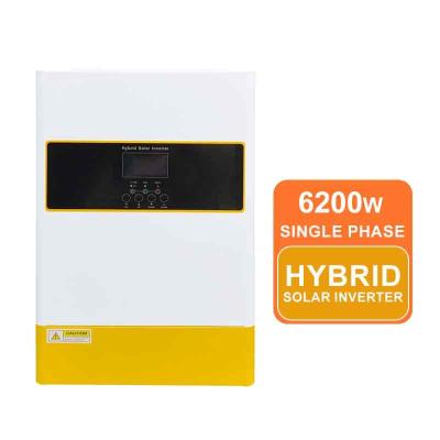 China 6.2KW Off Grid Hybrid Inverter High Voltage MPPT Pure Sine Wave 48VDC Environmental Protection Single Three Phase for sale