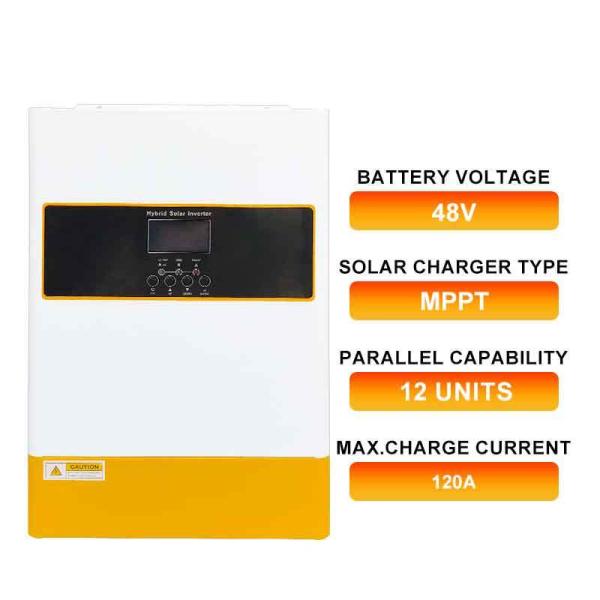 Quality 48V 6.2kW Hybrid Solar Inverter with MPPT Pure Sine Wave for sale