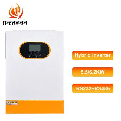 China 3.5kw 24V Hybrid Solar Inverter Single Phase 48V 5.5kw 6.2kw Off Grid MPPT Pure Sine Wave With Lithium Battery Activation for sale