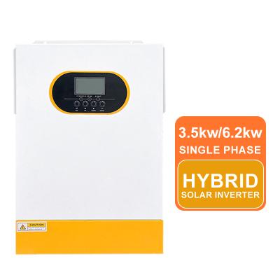 China 24V 48V Single Phase Hybrid Solar Inverter Off Grid Pure Sine Wave MPPT 3.5kw 5.5kw 6.2kw With Lithium Battery Activation And Optional WiFi Monitor for sale