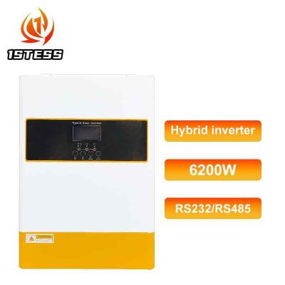 China 48V 6.2kW Hybrid Solar Inverter Single Phase Pure Sine Wave Off Grid Solar Inverter MPPT EQ Function to Optimize Battery Life for sale