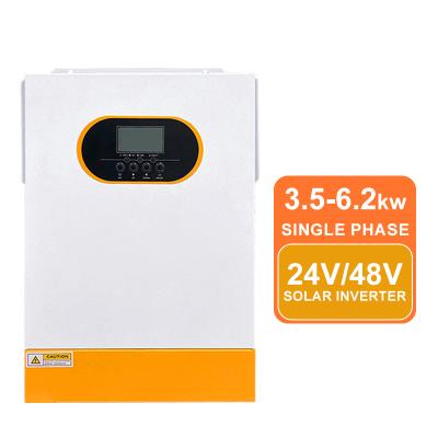 China 3.5KW Solar Hybrid Inverter 24V Pure Sine Wave MPPT Single Phase 230Vac Output Support No Battery Working for sale