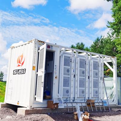 China AC/DC Dual-Coupling Container Battery Storage Forced Air Cooling & HVAC Temp Control FAS+FM200 Fire ≤75dB Noise for sale