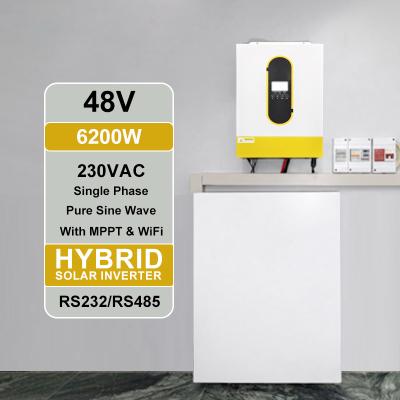 China 48V 6200W Solar Inverter Charger All in One MPPT 120A Dual Output Home Use for sale