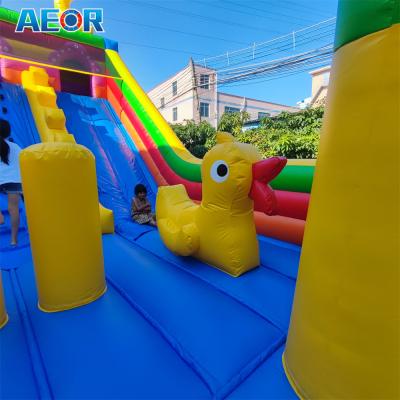 China outdoor big fun city custom size jumping bounce house inflatable amusement park for sale