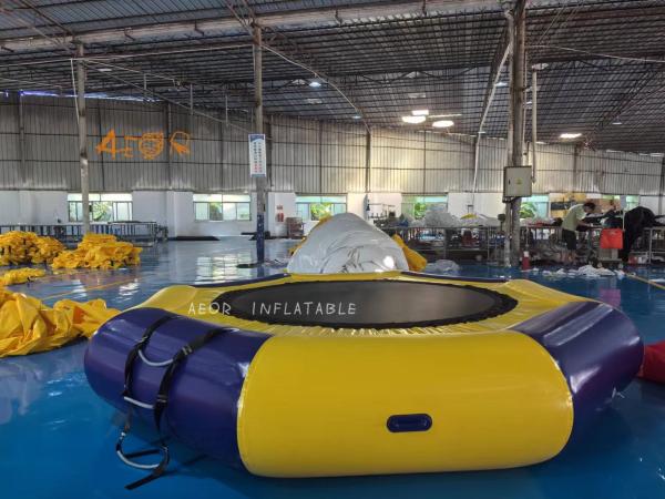 Aeor Factory Fun Floating Summer Water Fun High Quality  Inflatable Water Trampoline With Slide