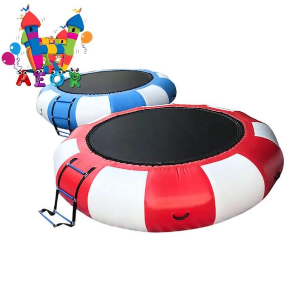 Aeor Factory Fun Floating Summer Water Fun High Quality  Inflatable Water Trampoline With Slide