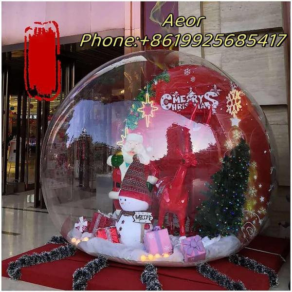 Popular sale 3/4/5m Attractive Christmas Inflatable Giant Snowglobe Snow Globe Blow Up Giant Inflatable Snow Globes