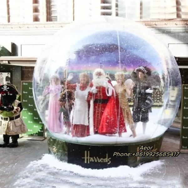 Popular sale 3/4/5m Attractive Christmas Inflatable Giant Snowglobe Snow Globe Blow Up Giant Inflatable Snow Globes