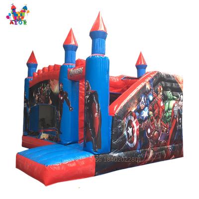China The Avengers Commercial Grade Bouncy Combo Juegos Inflables Inflatable Jumping Castle Slide Kids Bounce House Bouncer for sale