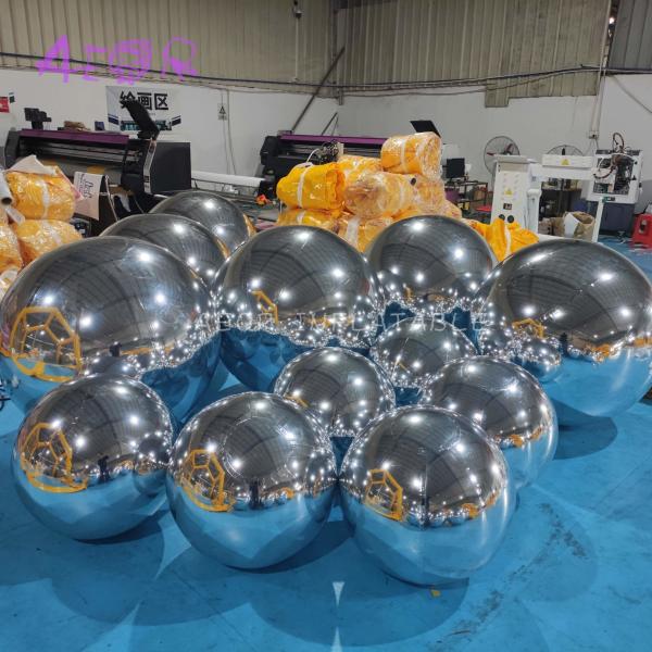 Decorative Inflatable Mirror Ball Outdoor Inflatable Reflective Balloon