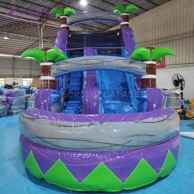 Waterslide Commercial PVC Palm Tree Inflatable Water Slide For Kid Inflatable Slide With Pool