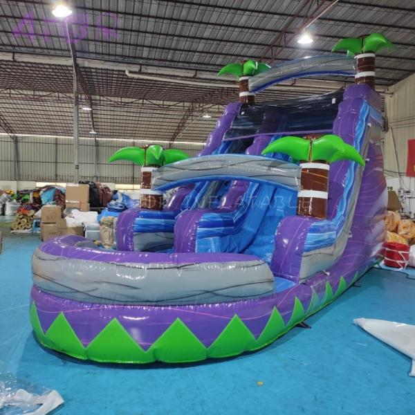 Waterslide Commercial PVC Palm Tree Inflatable Water Slide For Kid Inflatable Slide With Pool