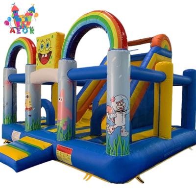 China Inflatable Bounce Jumping Bouncer With Slide Inflatable Castle For Indoor Outdoor for sale