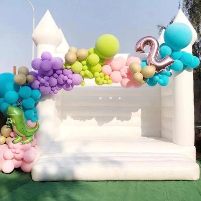 China 13x13 Hot sale commercial PVC blow up white inflatable bounce house jumping castle for kids wedding bouncer for sale