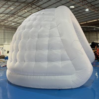 China High Quality Large White Inflatable Round Tent Portable Inflatable Air Dome Tent for sale