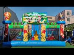 Commercial pvc inflatable bouncy castle fun city jumping bounce house inflatable combo bouncer