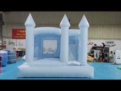 Casa branca de salto balão comercial casa de salto balão de casamento branco segurança saltando castelo inflável