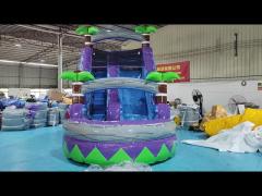 Waterslide Commercial PVC Palm Tree Inflatable Water Slide For Kid Inflatable Slide With Pool