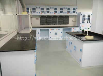 China Floor Mounted Chemistry Lab Cabinets Ploypropylene Island Table Workbenches for sale