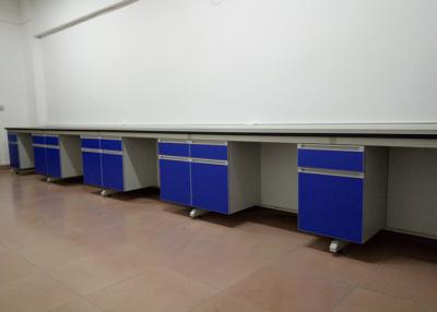China Wooden Lab Bench Furniture Customized Size With Anti Corrosion Handles for sale