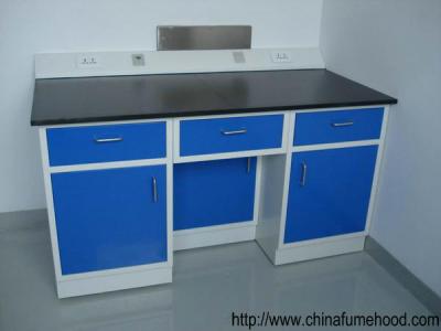 China Multi Color Laboratory Benches And Cabinets With Reagnent Shelf / PP Water Faucet for sale