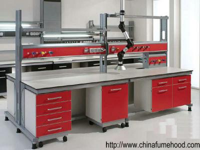 China Multi Color Laboratory Benches And Cabinets With Reagnent Shelf / PP Water Faucet for sale