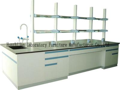 China Durable School Lab Benches Work Table 1.0mm Steel Cabinets With PP Handle for sale