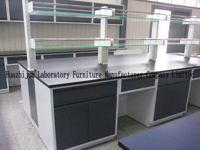 China Movable Lab Island Bench 1.0mm Steel Material With Emergency Eyewasher for sale