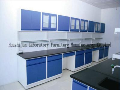 China Movable Lab Island Bench 1.0mm Steel Material With Emergency Eyewasher for sale