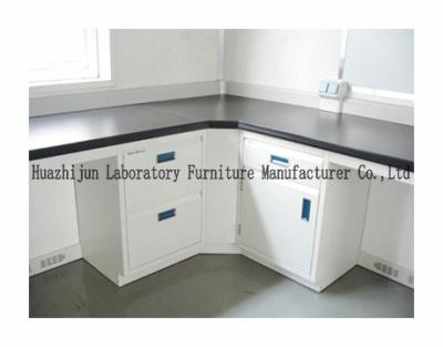China Hight Adjustable Steel Lab Furniture , Laboratory Wall Bench With Reagent Shelf for sale