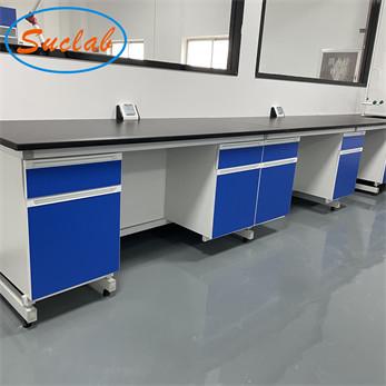 China Waterproof Steel Lab Workstation Bench , Anticorrosive Island Benches In Laboratory for sale
