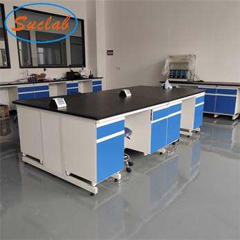 China Corrosion Resistant Lab Bench Table Steel Wood Material Waterproof for sale