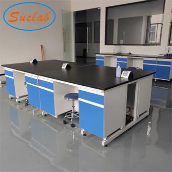 China Corrosion Resistant Lab Bench Table Steel Wood Material Waterproof for sale