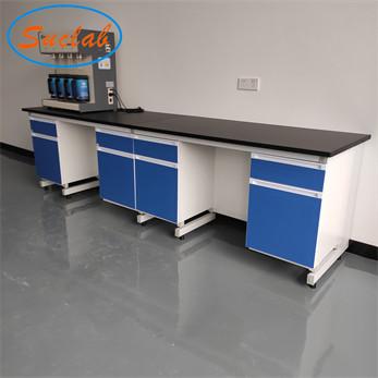 China Corrosion Resistant Lab Bench Table Steel Wood Material Waterproof for sale